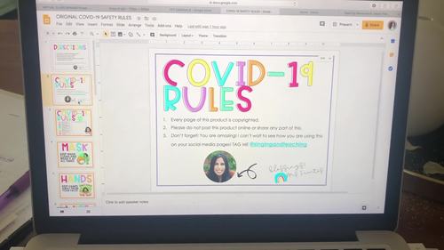 BACK TO SCHOOL BITMOJI COVID-19 SAFETY RULES (EDITABLE) by Singing And ...