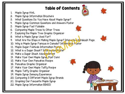 Maple Syrup Unit by Honey Bee Community Resources | TPT