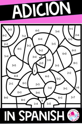 Thanksgiving Addition Color by Number in Spanish Bundle by Primary Piglets