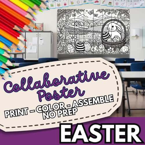 Easter Collaborative Poster – Spring Bulletin Board Activity –Classroom ...