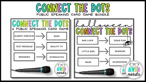 AVID Team Building and Public Speaking Card Game - Connect the Dots Bundle