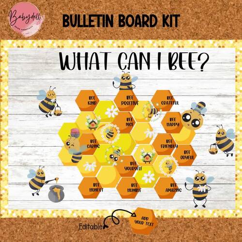 Bee Bulletin Board Kit: Back to School Decor | August Classroom Theme