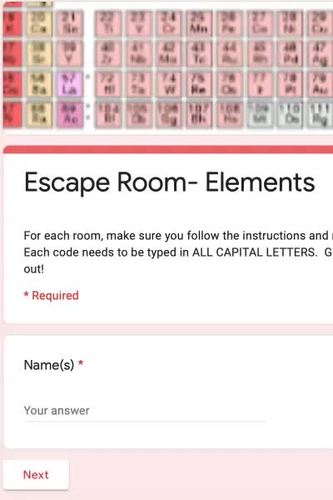 Elements Digital Escape Room, Elements Breakout Room, No Prep | TPT