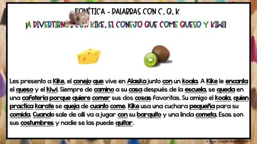 ca co cu que qui k espanol Spanish Printable Digital by Insight Butterfly