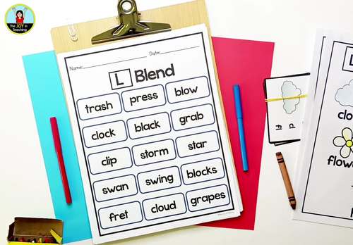 Beginning S-Blend Worksheet by The Joy in Teaching | TPT