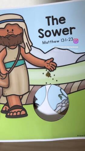 The Sower Parable of Jesus Craft Spinner Activity English AND Spanish