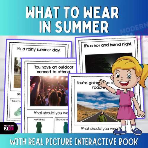 What to Wear in Summer: With Real Picture Interactive Book for Autism Kids