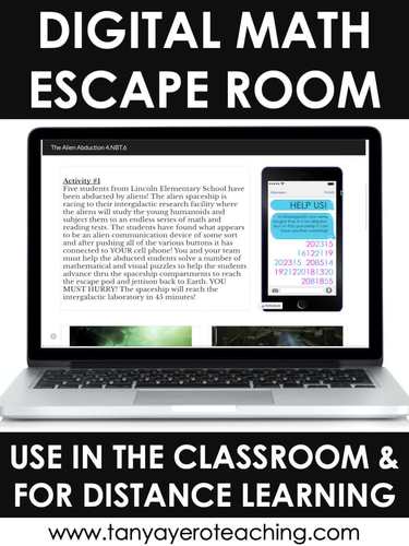 4th Grade Math Digital Escape Room Division 4.NBT.6 by Tanya Yero Teaching
