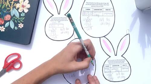 3rd Grade Spring Florida BEST Math Standards Word Problems Easter Craft ...