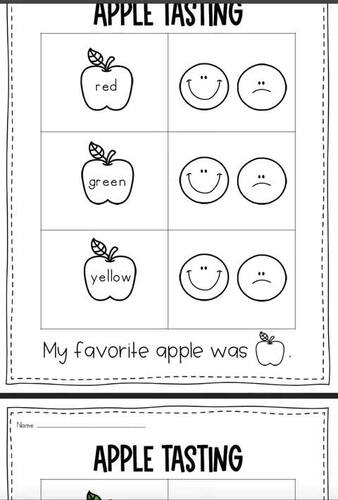 Apple Tasting Day - Apple Stamping & Writing by Little Legacy Learning Co