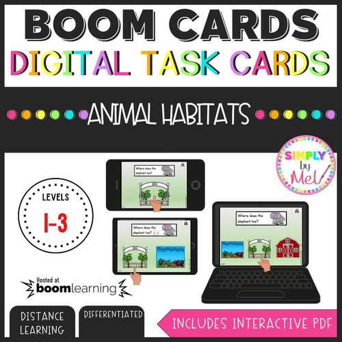 Animal Habitats l Boom Cards™ l Interactive PDF l Differentiated
