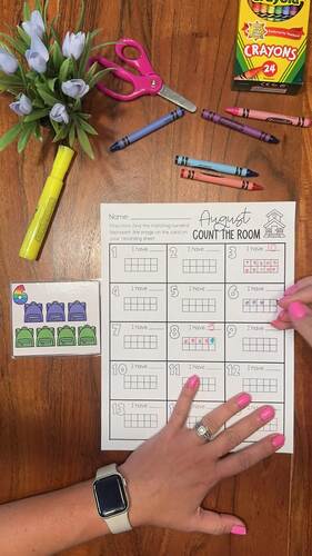 Back to School Kindergarten Math Centers: Count the Room | Number Sense ...