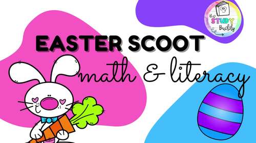 Easter Spring Math and Digraph Scoot & Centers by Always Bee Reading