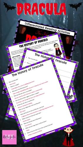 The History of Dracula Guided Reading by Metacognitive Teacher | TpT