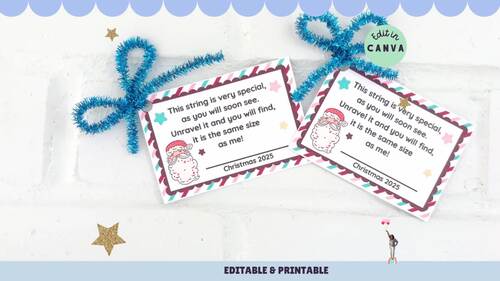 Editable Ribbon Height Ornament Gift, Student Christmas Gift to Parents