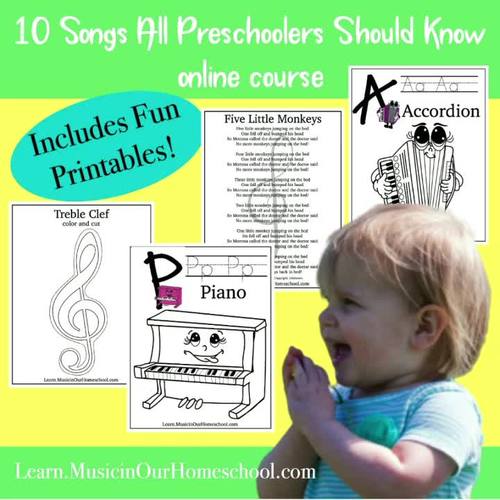 Preschool Music Lesson Ideas and Printable Pack : early childhood songs ...