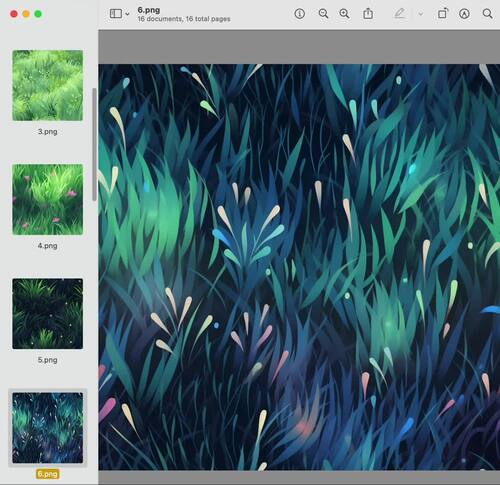 Cartoon Grass Textures Clip Art || 16 Tileable Designs || Commercial Use