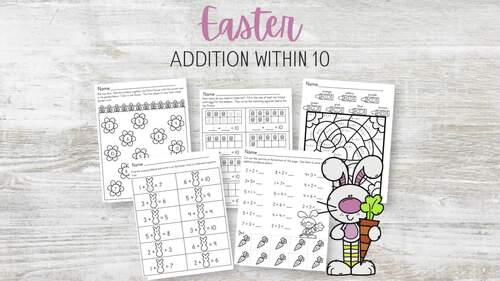 Easter Math Packet | Addition within 10 | March Morning Work | April ...
