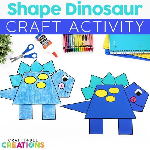 Dinosaur Shape Craft Template Kindergarten Preschool Activities 2d ...
