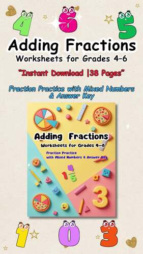 Adding Fractions Worksheets for Grades 4–6 | Fraction Practice with ...