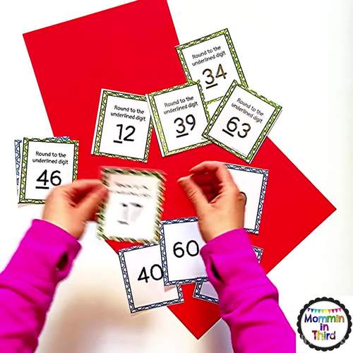 Rounding Memory Matching Cards Activity Math Station Game | Test Prep