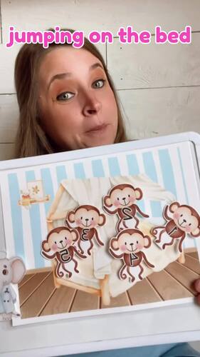 Five Little Monkeys Jumping on the Bed Interactive Literacy Activity