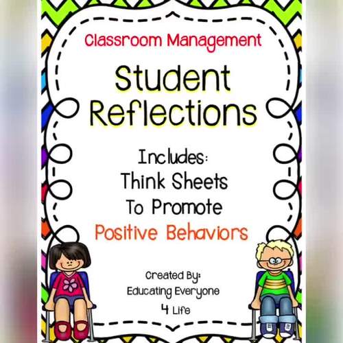 Classroom Management - Student Behavior Reflections | TpT