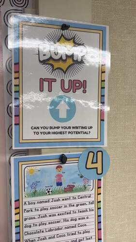 Bump It Up! Writing Goal Setting and Self Reflection 1st Grade | TPT