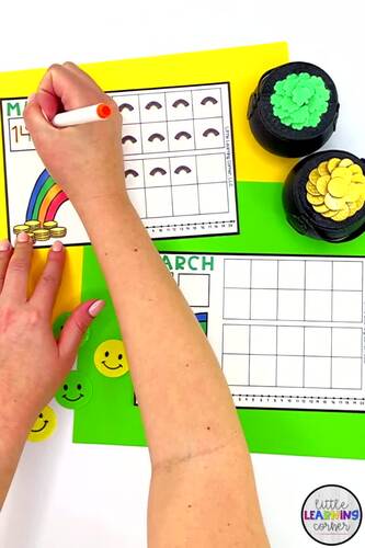 March Math Mats Numbers 11-20 | Teen Numbers Mats by Little Learning Corner