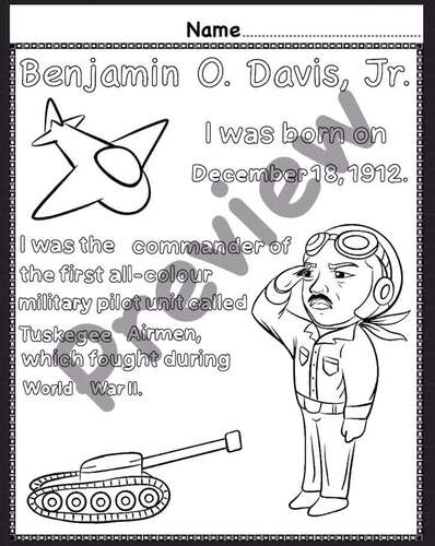 Black history month coloring pages, An African-American heroes for Pre ...