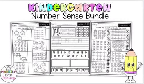 Kindergarten Number Sense Activities | Math Worksheets Bundle | TPT