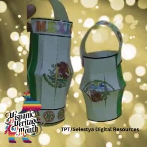 Spain Flag Lantern Craft - Color, Cut & Hang Activity - Two Designs