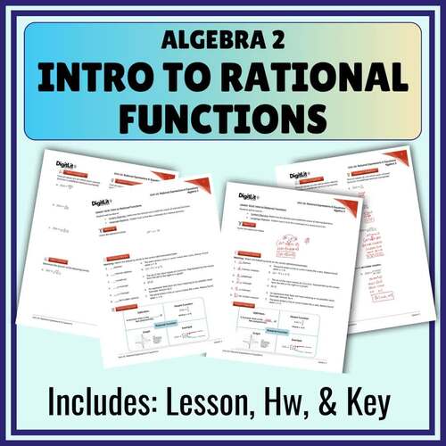 Intro to Rational Functions Guided Notes, Worksheets 10th-12th Grade ...