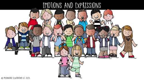 Emotions / Expressions clip art GIANT set, Feelings clip art | TPT
