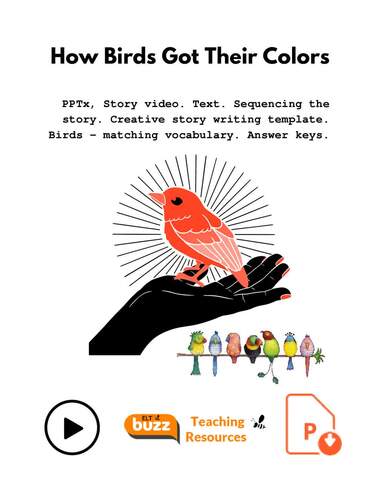How Birds Got Their Colors. Story. Reading. Retelling. Sequencing ...