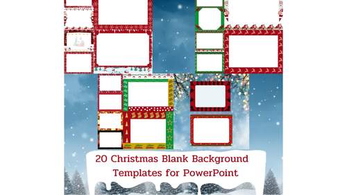 Christmas Blank Background Templates for PowerPoint, Slides Border ...