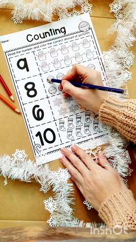 Christmas Math Practise Activities Counting Practise Activities ...
