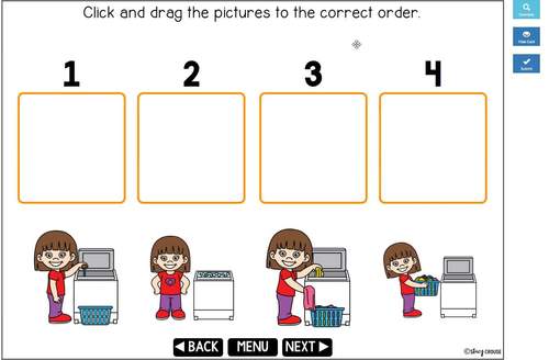 Sequencing Boom Cards Picture Sequencing Activities for Speech Therapy ...