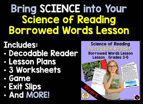 Science of Reading Decodable Reader | Borrowed Words Lesson | Grades 3 ...