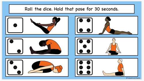 Roll and Move Yoga Pose Slides | Brain Break Activity | TPT