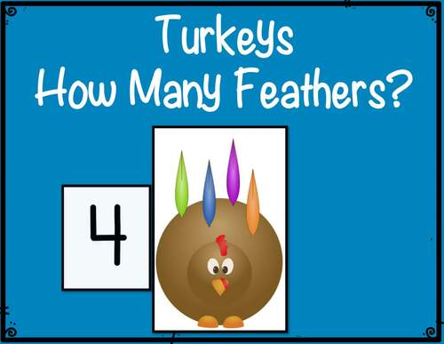Turkey Counting Games: How Many Feathers? by The Teaching Scene by Maureen