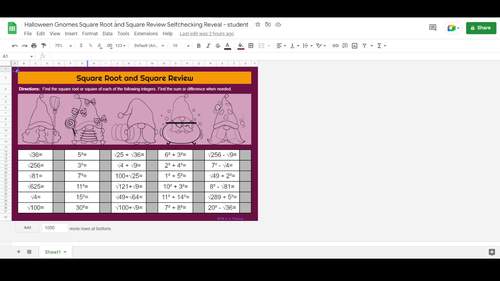 Halloween Adding Subtracting Square Roots & Radicals Review Digital ...