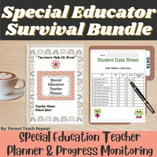 Back to School Bundle Editable Special Education Teacher Planner and ...