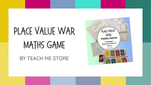 Place Value War Maths Game by Teach me Store | TPT