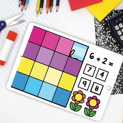 Counting On Addition Picture Reveal Boom Cards | Adding 2 | TPT