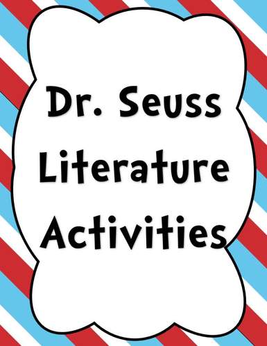 Dr. Seuss Literature Activities by Cindy's Treasures | TpT