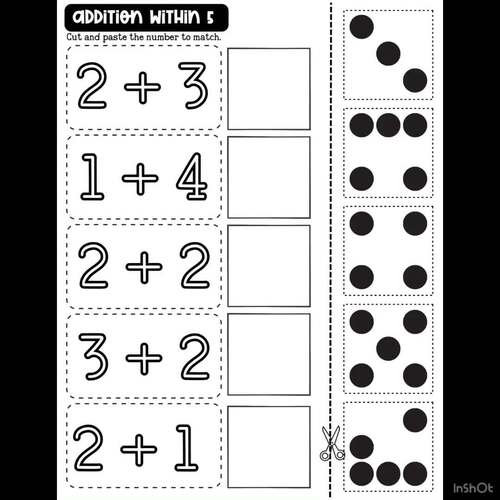 Addition and Subtraction No Prep Worksheets for Kindergarten | TPT