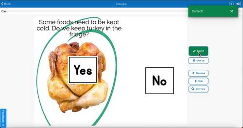 Thanksgiving | What Goes in the Refrigerator? No Prep Boom Cards