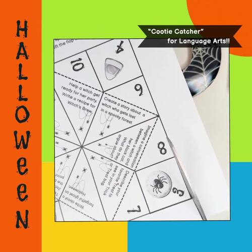Halloween Writing Prompts Cootie Catcher by Not Only Words | TPT