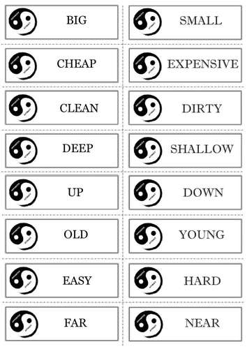 Opposites Attract - Beginner Flashcards. ESL. EFL. Vocabulary. | TPT